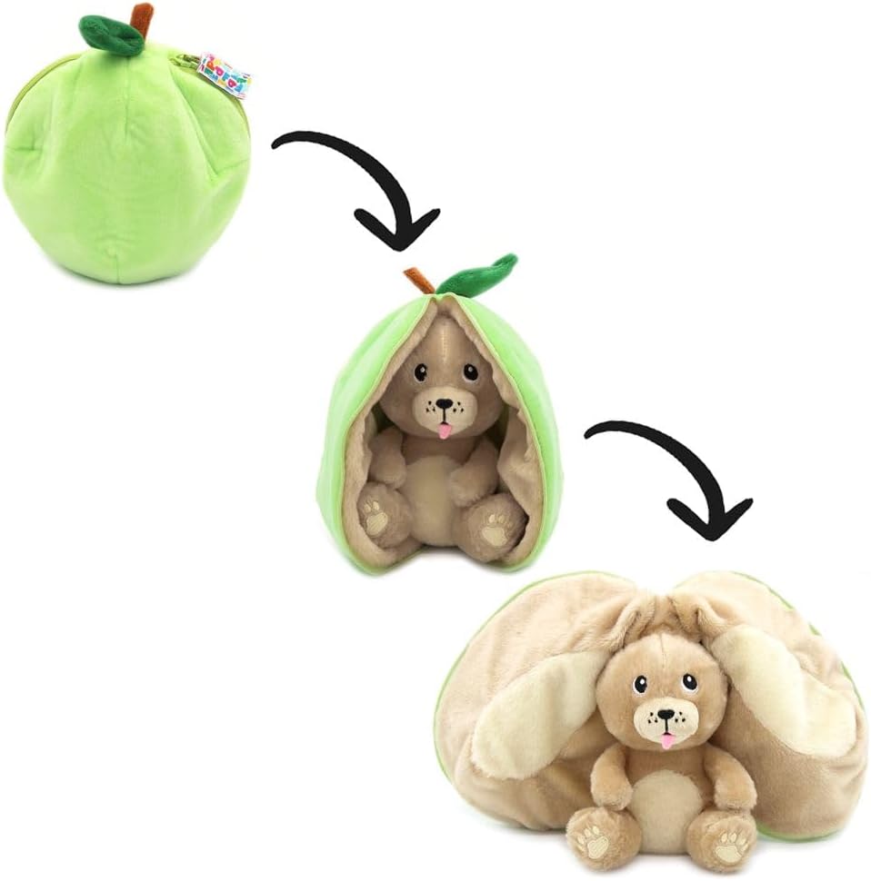 FliPetz Crocket the Dog Reversible Plush Soft Toy | Bizziebaby