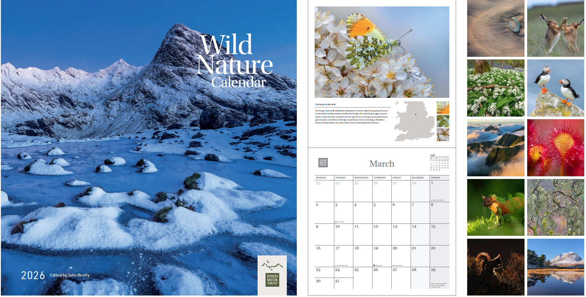 John Beatty Stunning Wild Nature Calendar & Diary 2026 | Bizziebaby